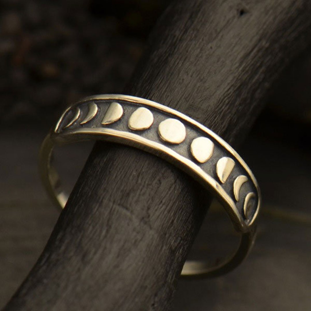 Sterling Silver Moon Phases Ring or Charm 925 Sterling Silver Moon Phases. Solid Sterling Silver ...