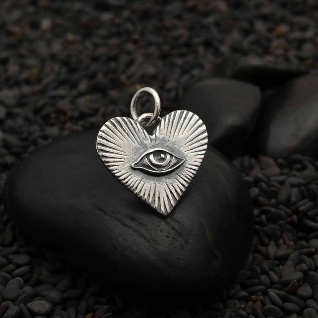 All Seeing Eye 925 Sterling Silver Eye Charm Sterling Silver Evil Eye ...