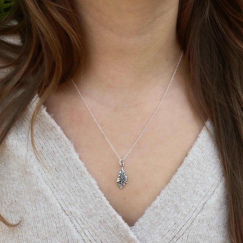Sterling Silver Oak Leaf Charm. 925 Sterling Silver Oak Leaf Pendant ...