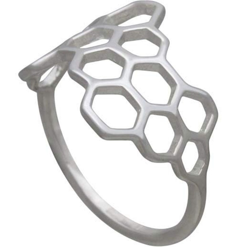 Honeycomb Ring 925 Sterling Silver. Solid Sterling Silver | Etsy
