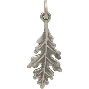 Sterling Silver Oak Leaf Charm. 925 Sterling Silver Oak Leaf Pendant ...