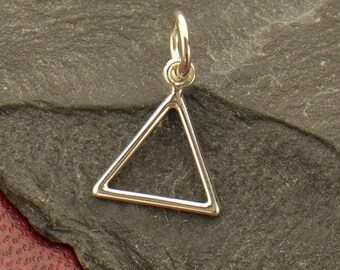 Sterling Silver Fire Element Outline Charm. .925 Sterling | Etsy