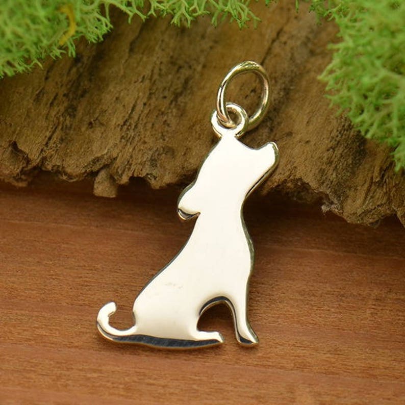 Sterling Silver Puppy Charm .925 Sterling Silver Dog Charm. - Etsy