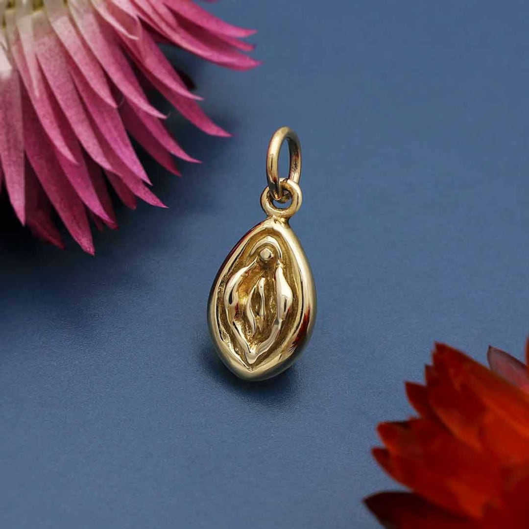 Yoni Charm Bronze. Tiny Yoni Charm Gold Mini Charm - Etsy