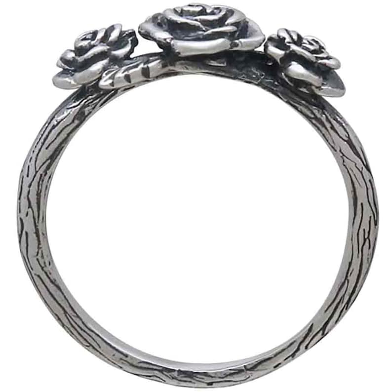 Three Roses Ring 925 Sterling Rose Ring Triple Rose Ring Rose - Etsy