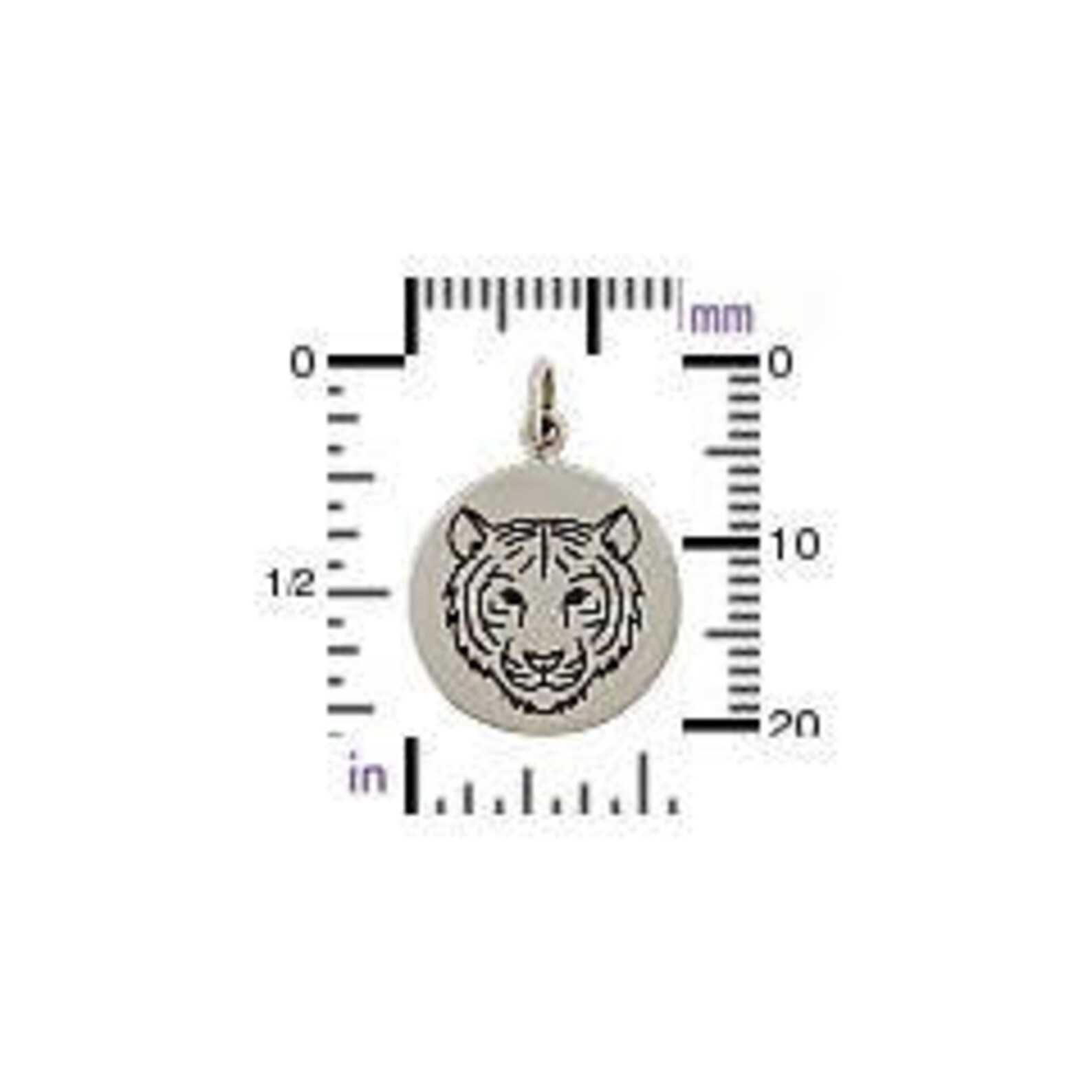 Sterling Silver Tiger Charm 925 Sterling Silver Tiger Pendant. - Etsy