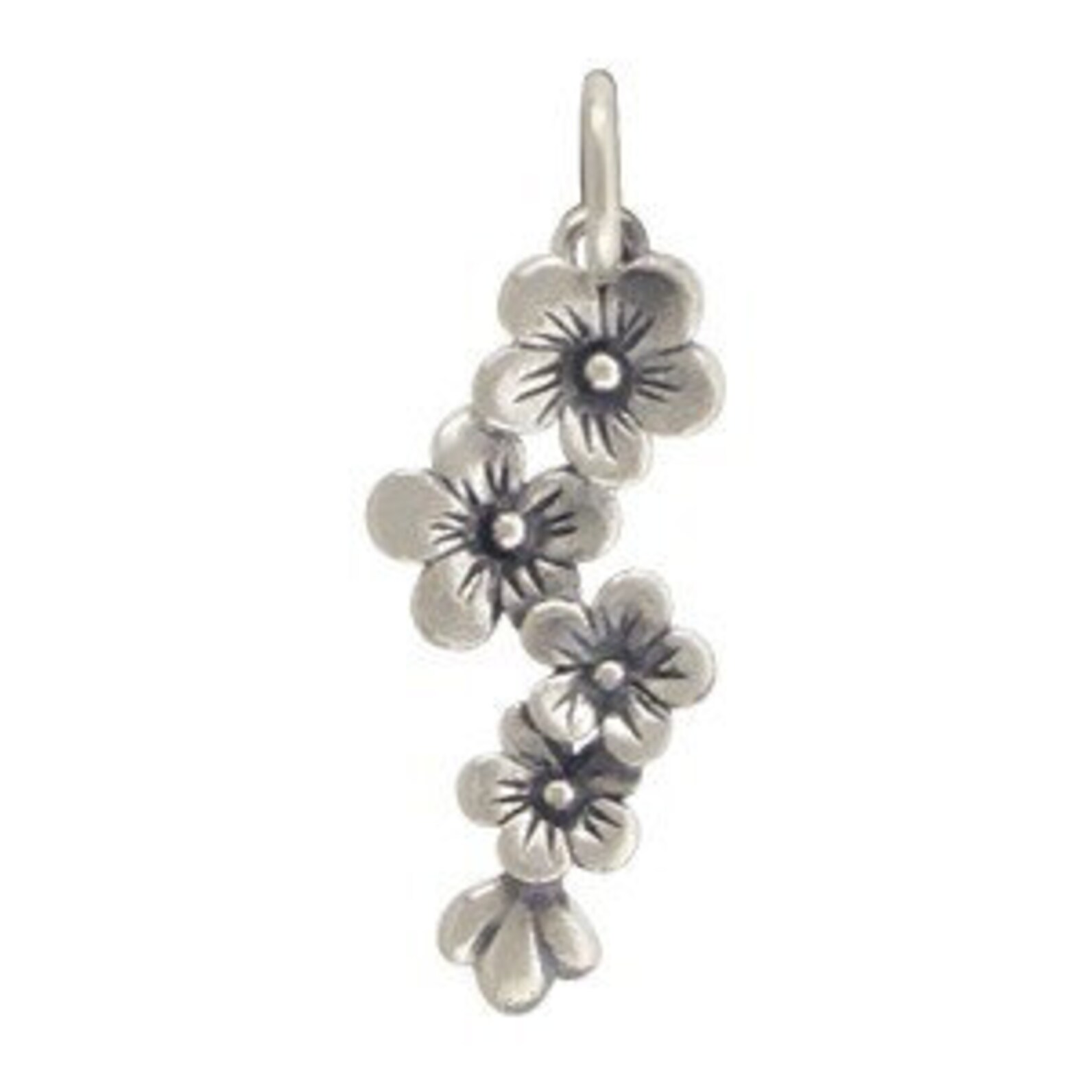 Sterling Silver Cherry Blossom Charm. 925 Sterling Silver - Etsy