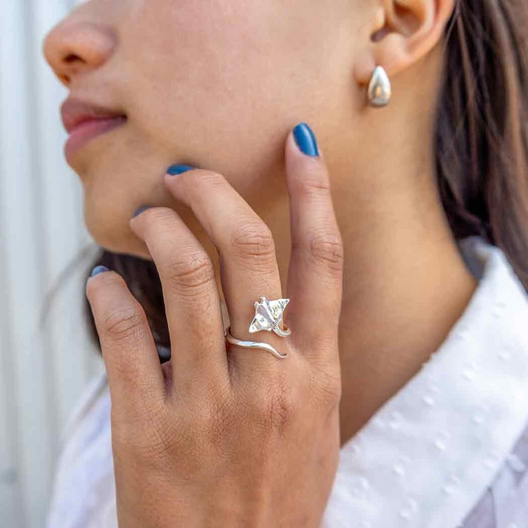 Sterling Silver Sting Ray Ring 925 Sterling Silver Stingray Necklace ...