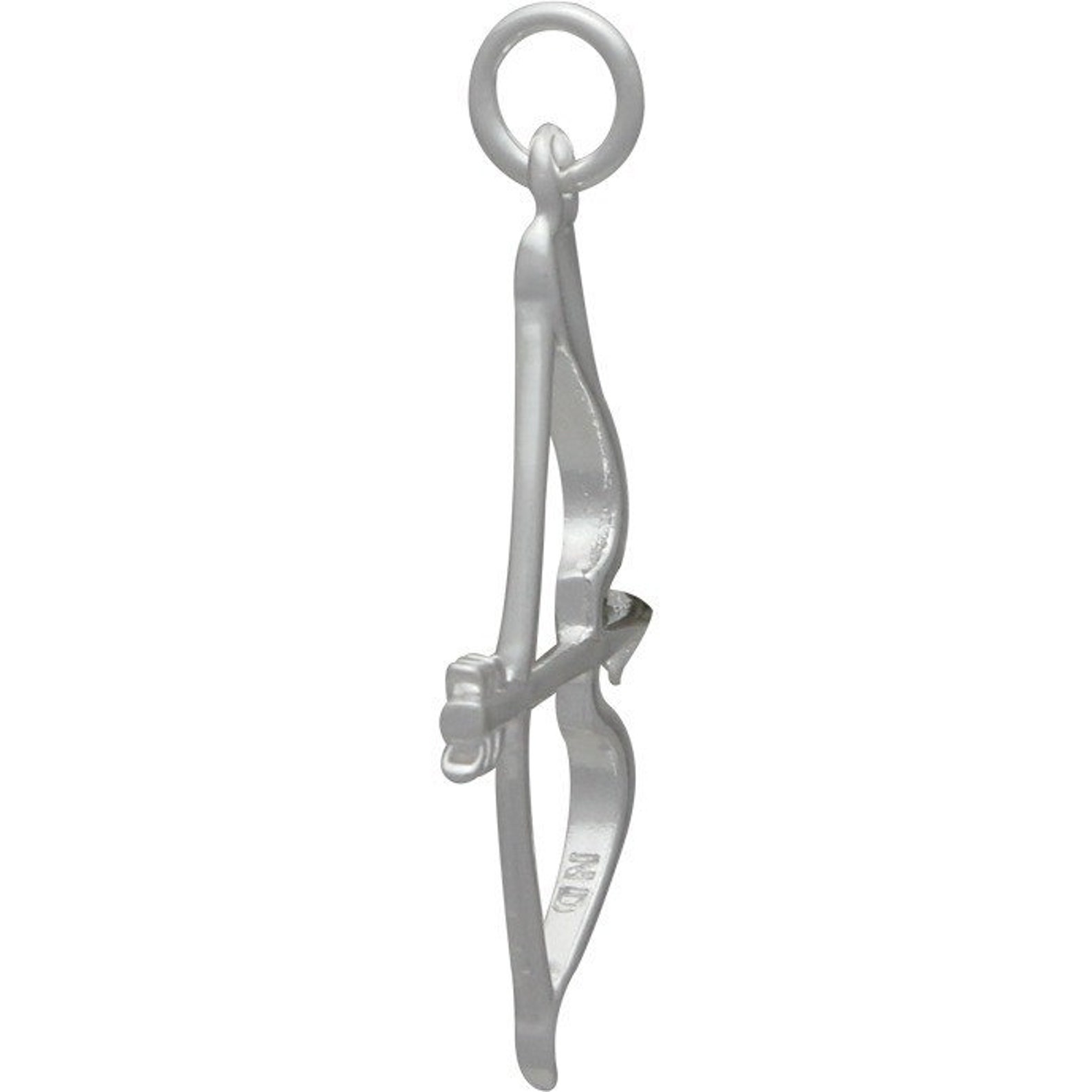 Bow and Arrow Charm. 24K Gold Plated Bronze or Silver Plated Bow and ...