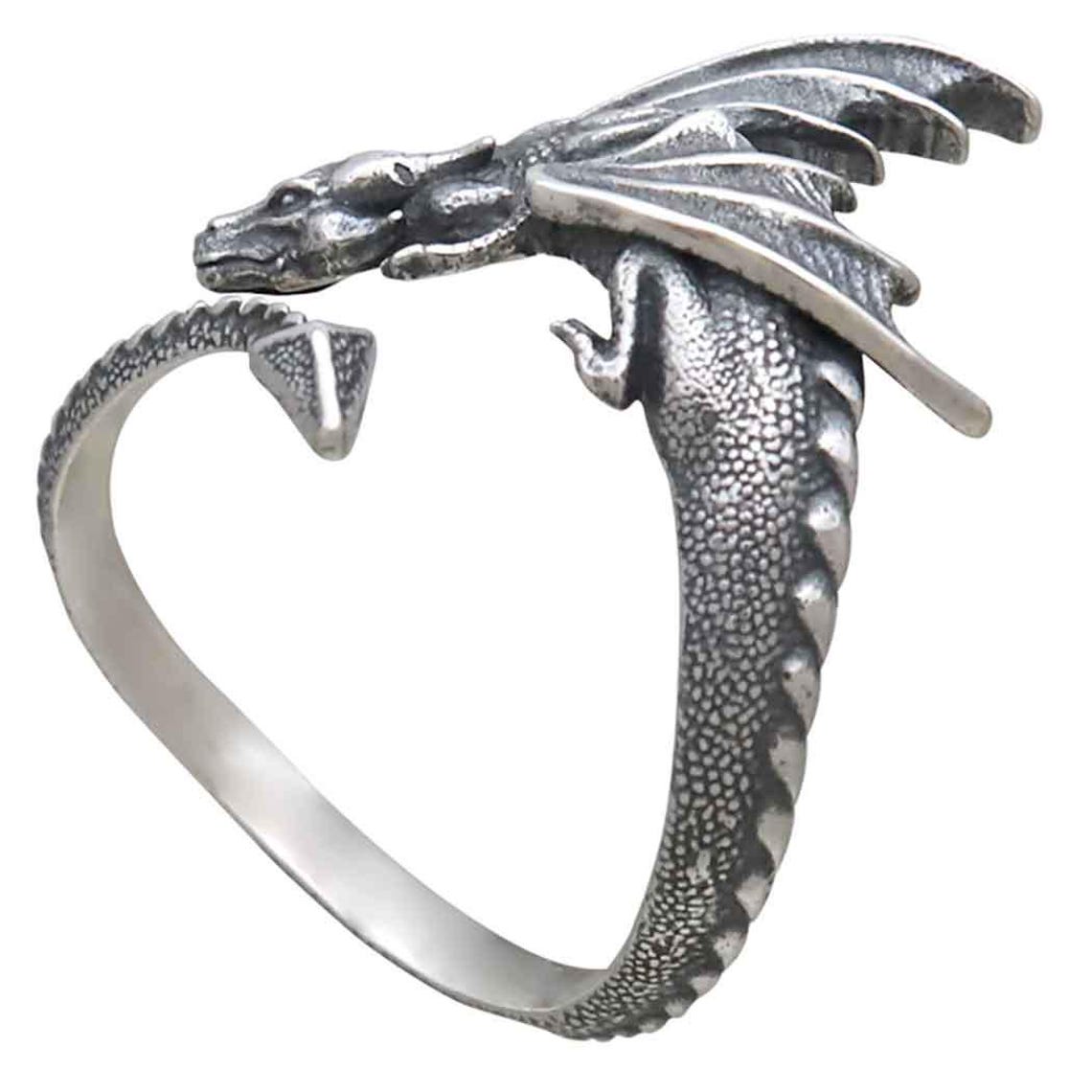 Dragon Ring Adjustable Sterling Silver Dragon Jewelry 925 Sterling ...