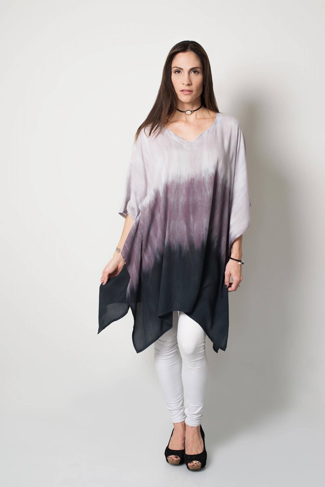 Green Tunic Top Boho Green Top Tie Dye Tunic Tie Dyed Top | Etsy