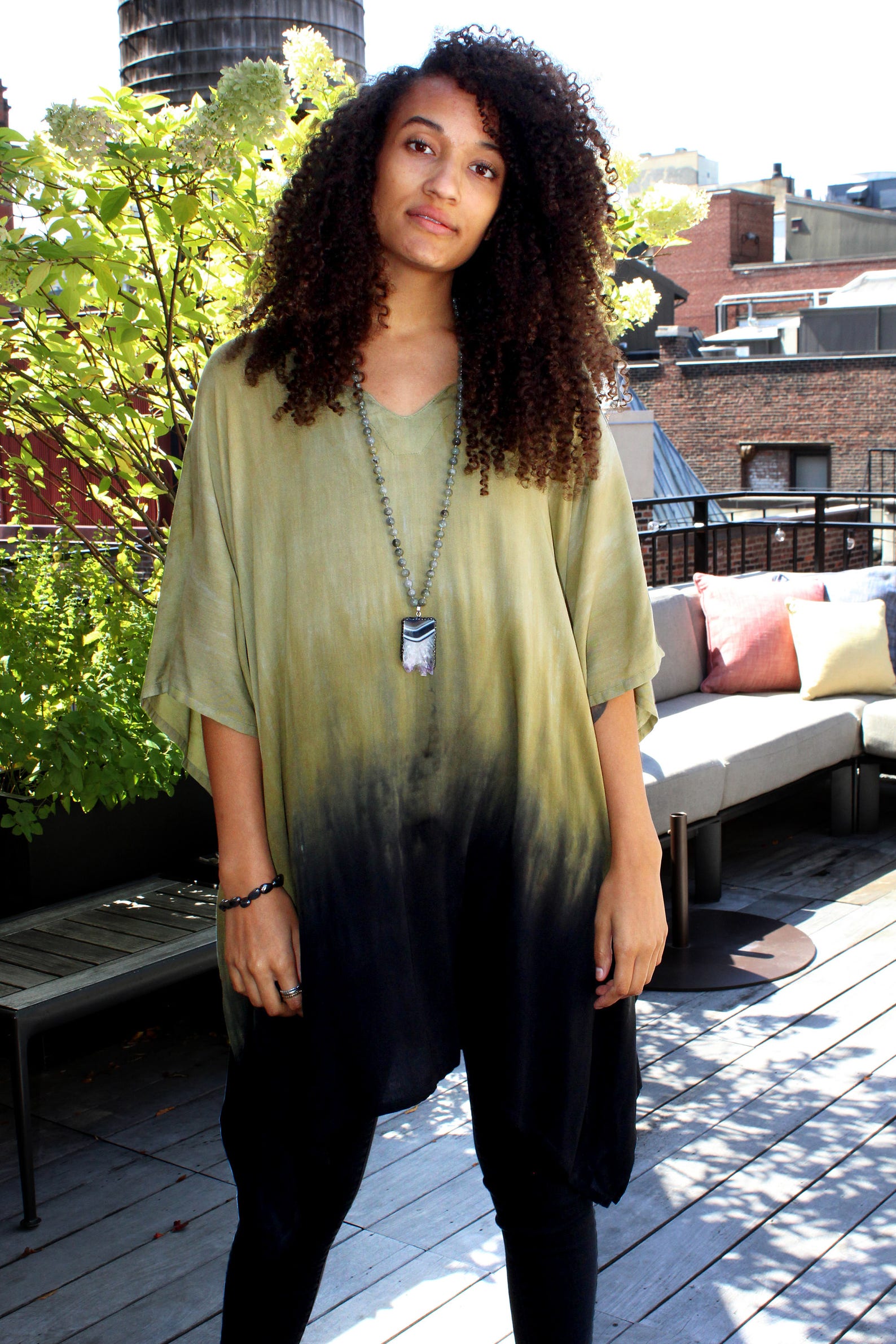 Green Tunic Top Boho Green Top Tie Dye Tunic Tie Dyed Top - Etsy