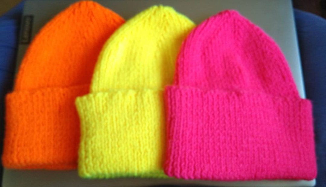 Adult Neon Beanies - Etsy UK