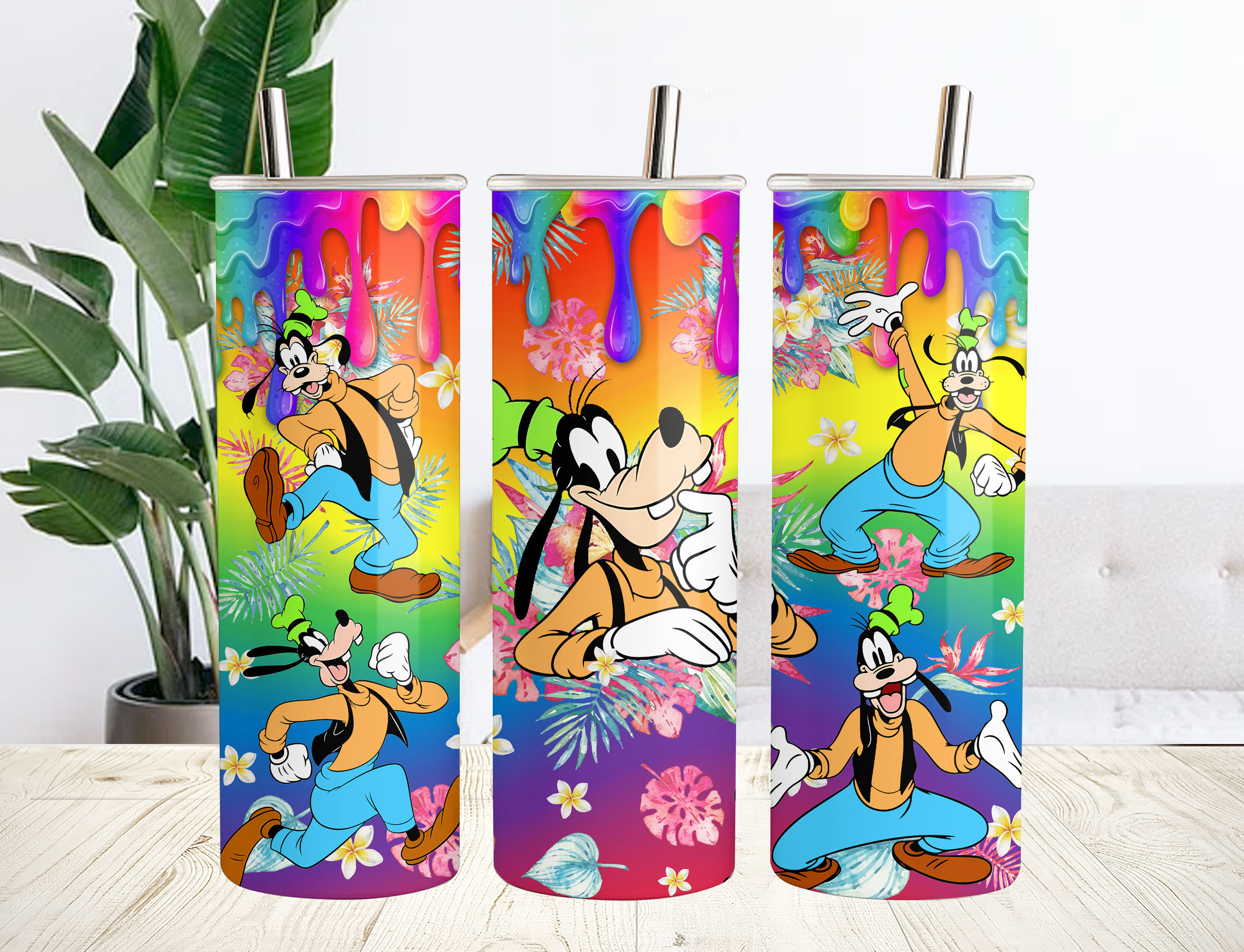 Gradient Dripping Mickey Mouse 20oz Skinny Tumbler Sublimation Ddisney ...