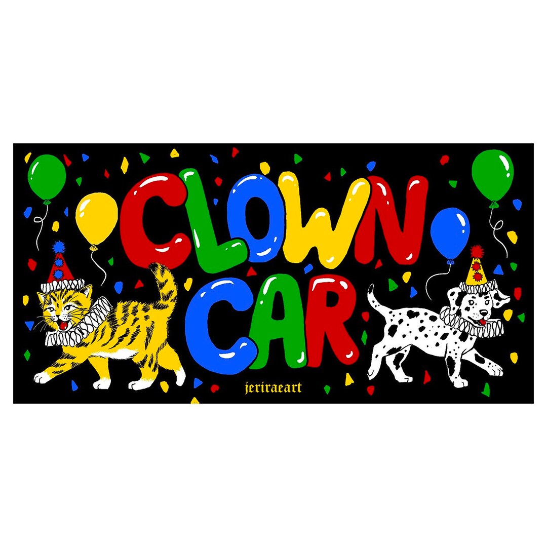 Clown Car Bumper Sticker Clown Circus Jester Silly Little - Etsy