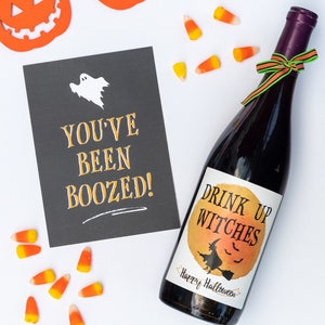 You've Been Boozed Kit, Halloween Wine Label Boo Kit, Adult Halloween ...