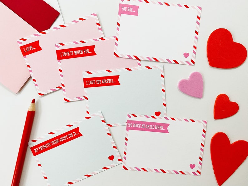 Love Notes for Kids Mini Love Note Cards for Him Valentines | Etsy