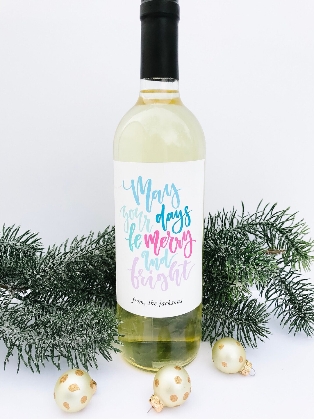 Christmas Gift Wine Labels, Holiday Wine Labels, Christmas Christmas ...