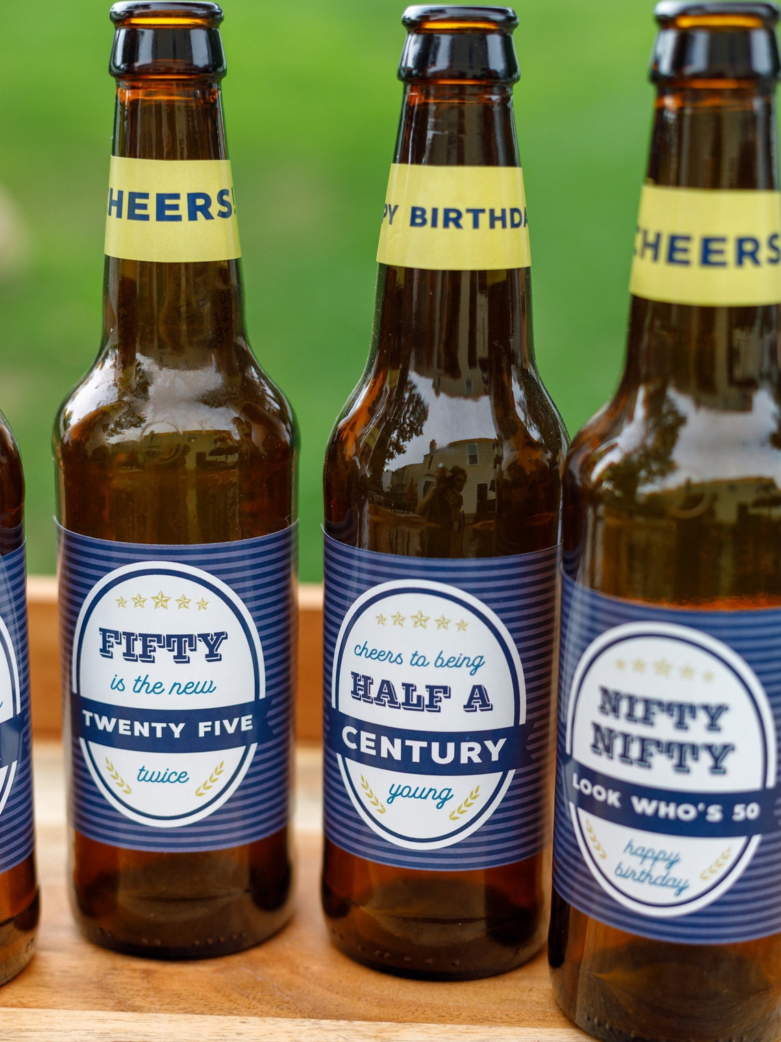 50th Birthday Gift Custom Beer Bottle Labels Cheers and | Etsy