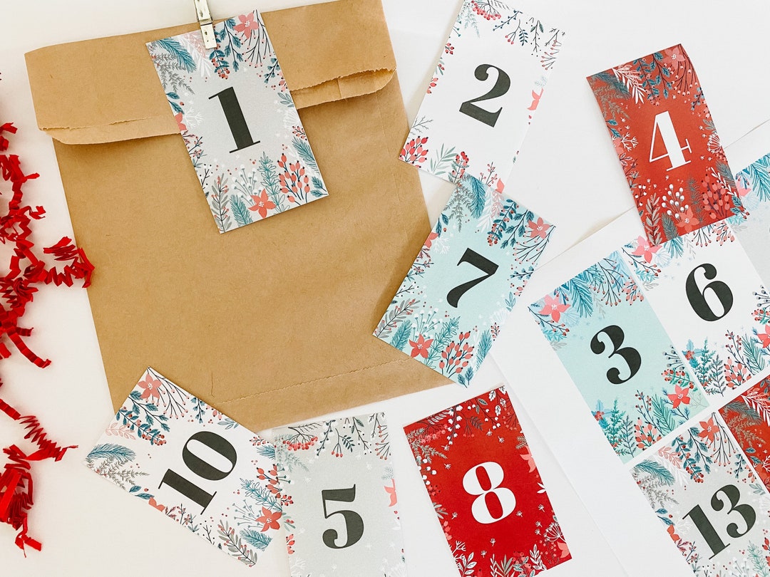 Advent Calendar, Countdown to Christmas, Advent Tags, Advent Calendar ...