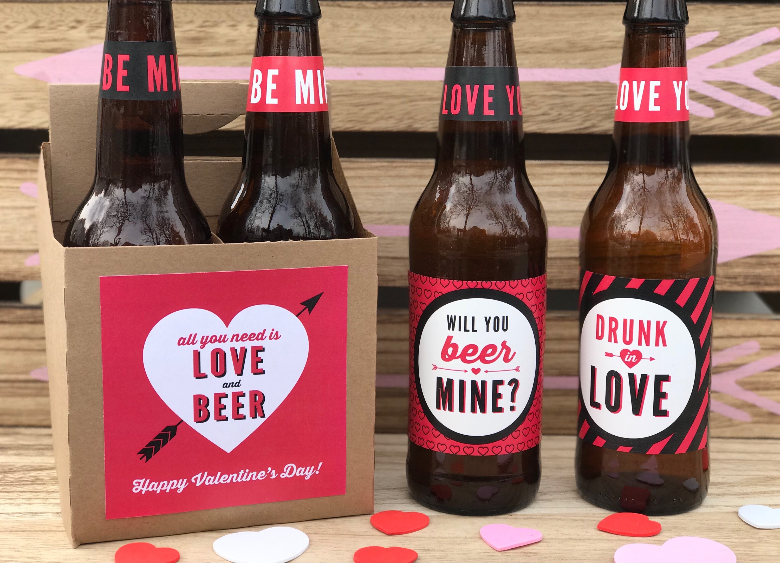 Valentines Day Beer Labels Valentine's Day Gift for Him - Etsy Canada