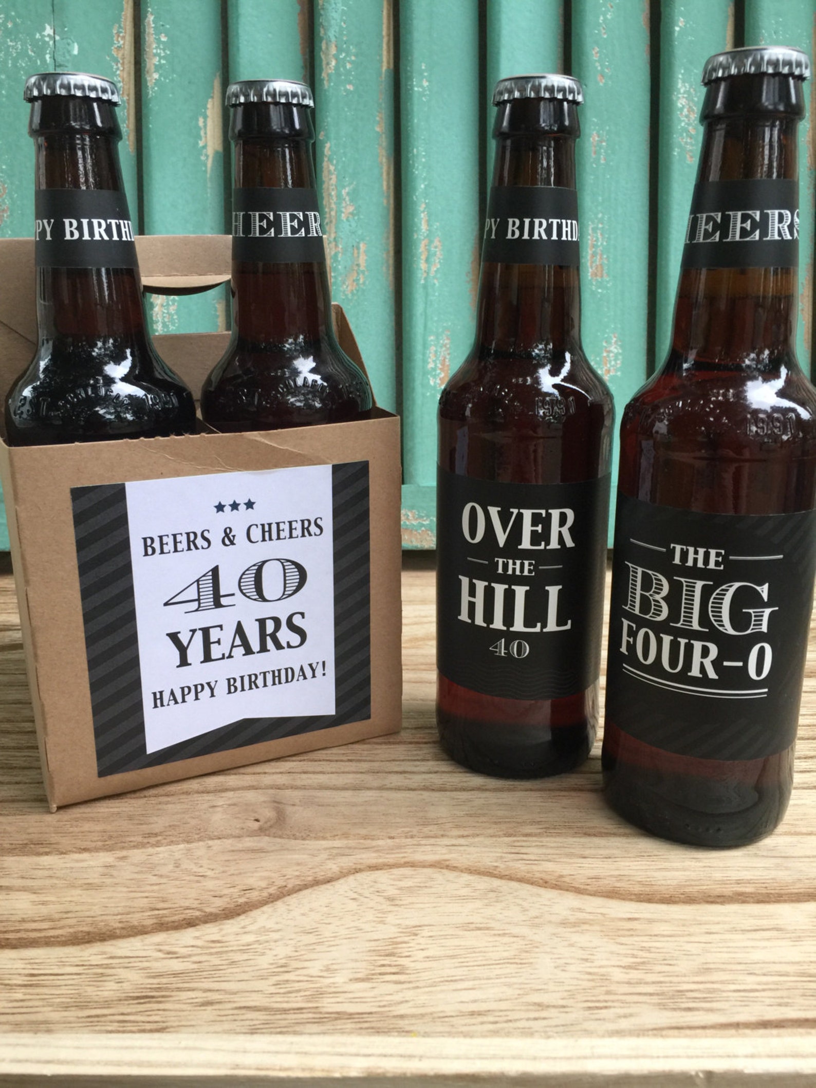 40th Birthday Beer Bottle Labels, Cheers and Beers, Gag Gift - Etsy