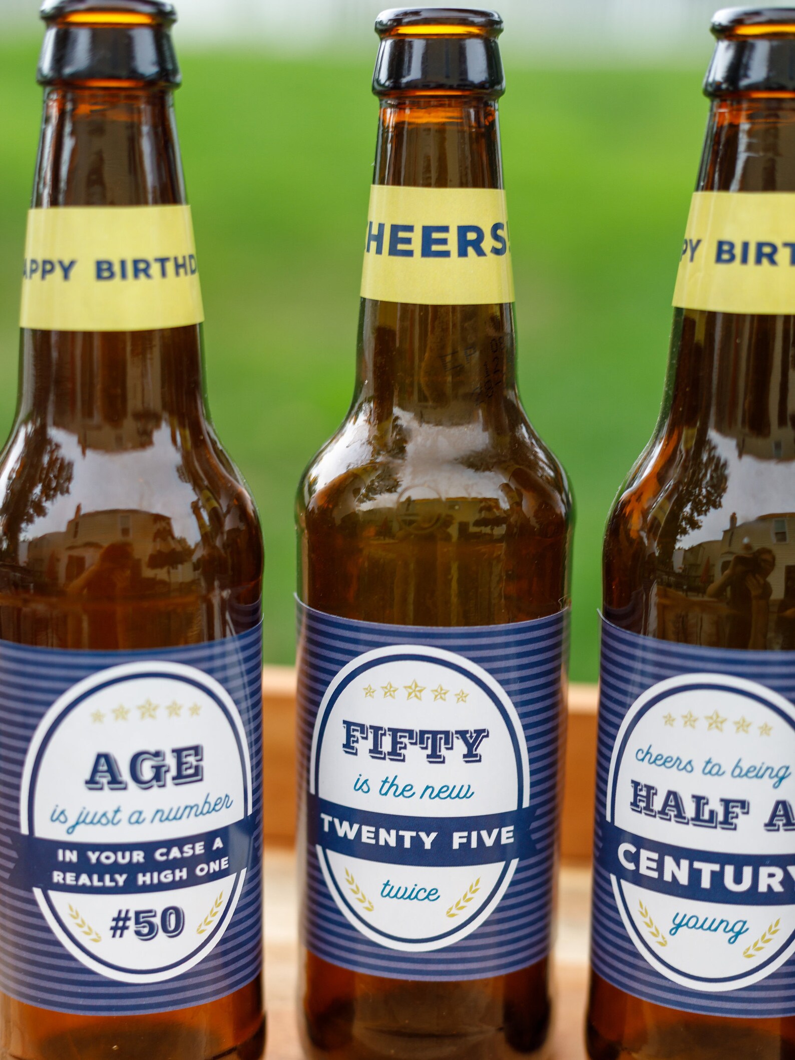 50th Birthday Gift, Custom Beer Bottle Labels, Cheers and Beers to 50 ...