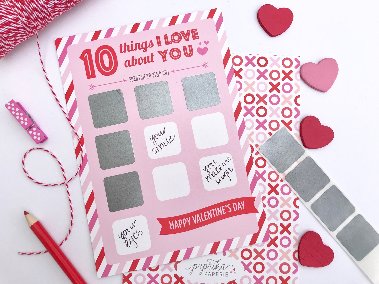 Scratch off Valentine Card 10 Things I Love About You - Etsy