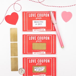 Scratch-off Love Coupons Scratch off Voucher Valentines Gift for Her ...
