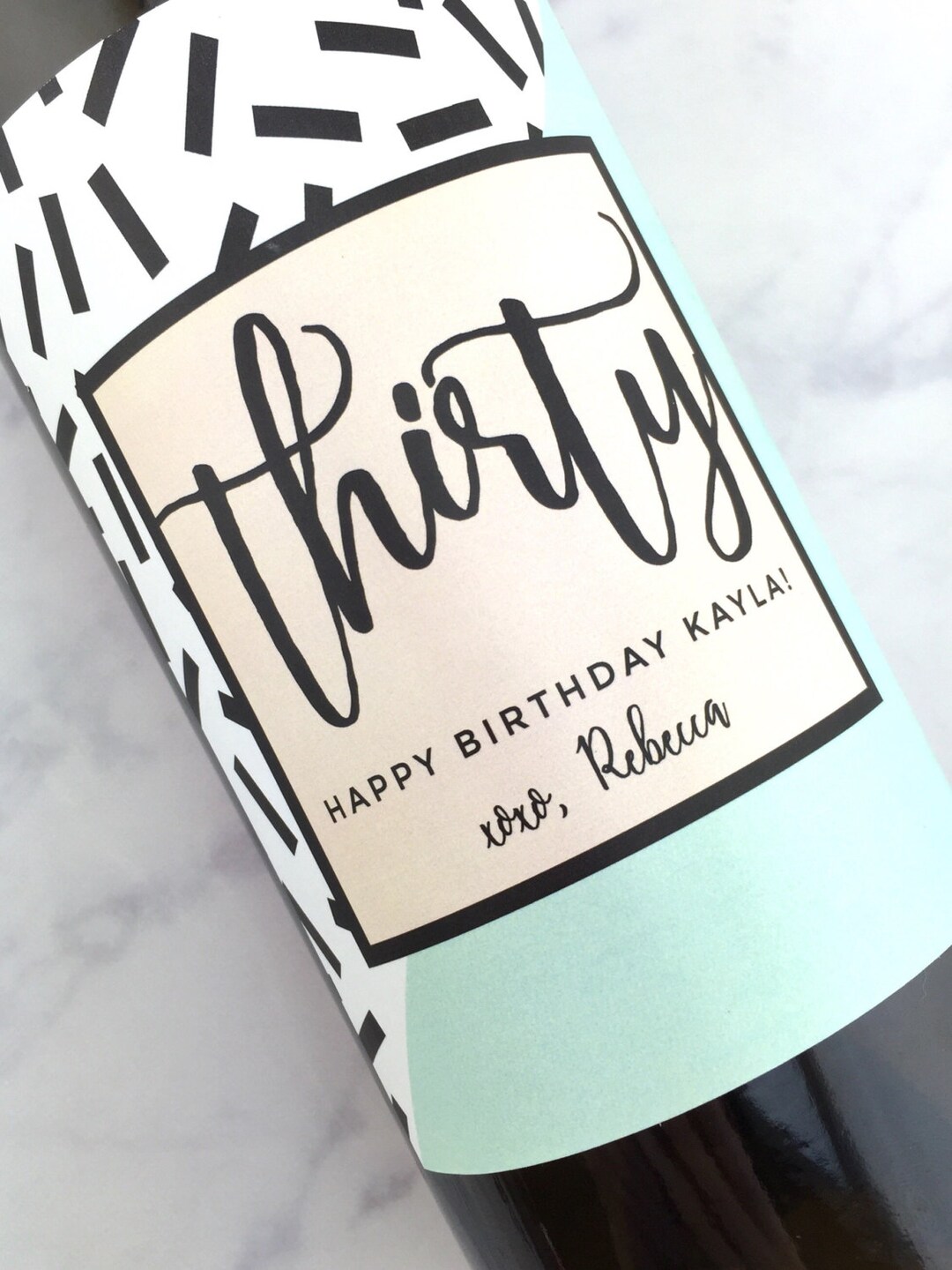 30th Birthday Wine Labels Personalized Dirty Thirty Birthday Gift Label ...