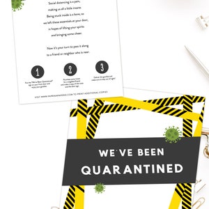 You've Been Quarantined Printable Social Distancing Gift Funny ...