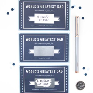Scratch-off Coupons for Dad Fathers Day Personalized Card Gift for Dad ...