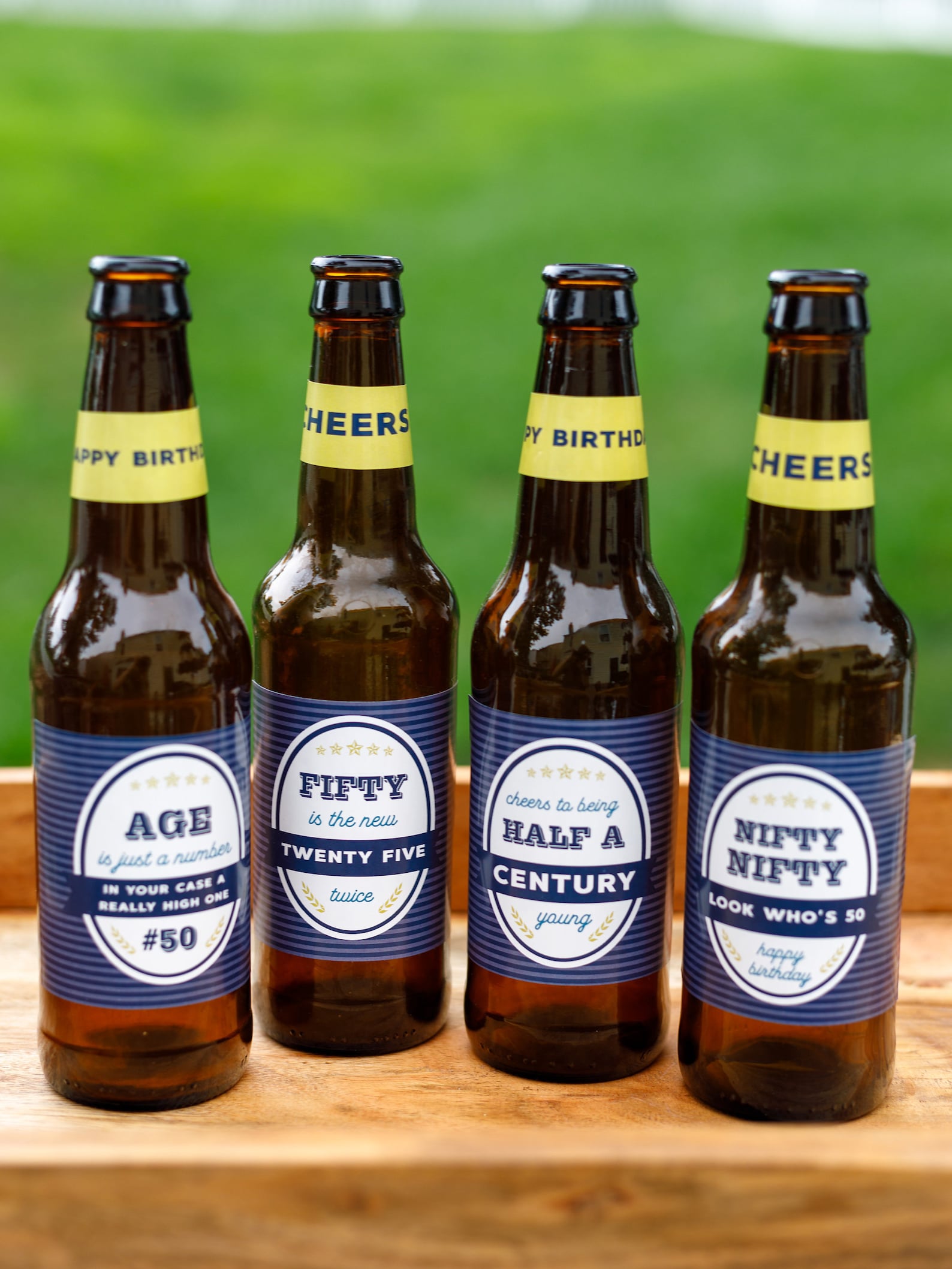 50th Birthday Gift Custom Beer Bottle Labels Cheers and | Etsy