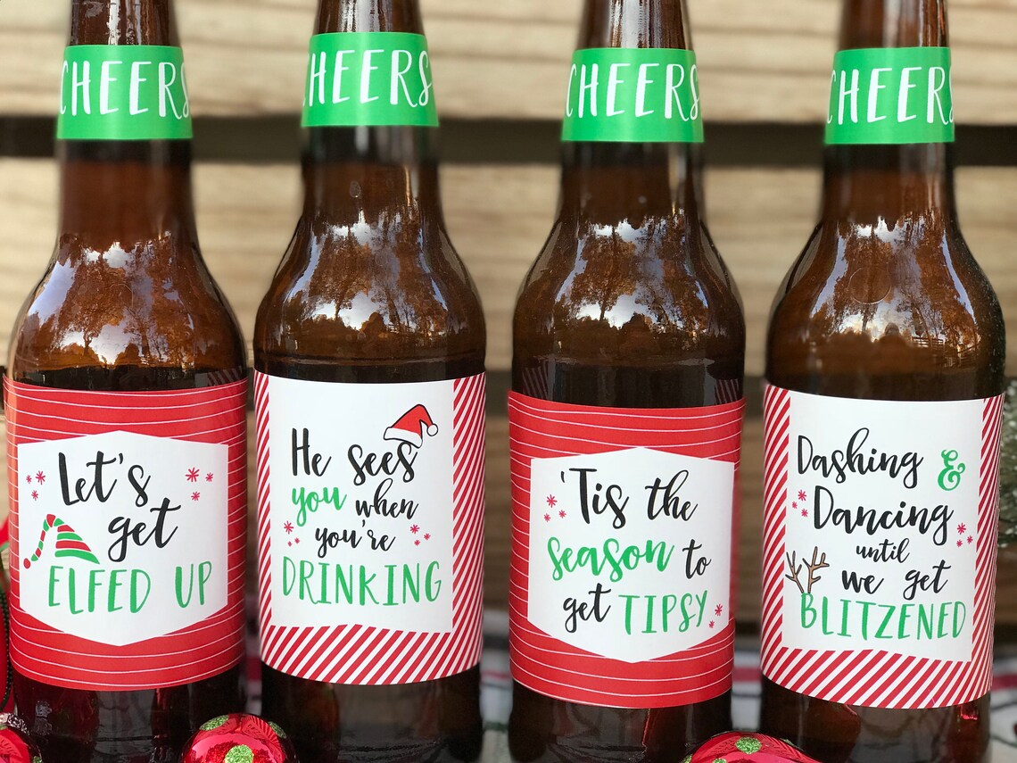 Christmas Beer Labels Funny Holiday Beer Gift Christmas Gift Ideas ...