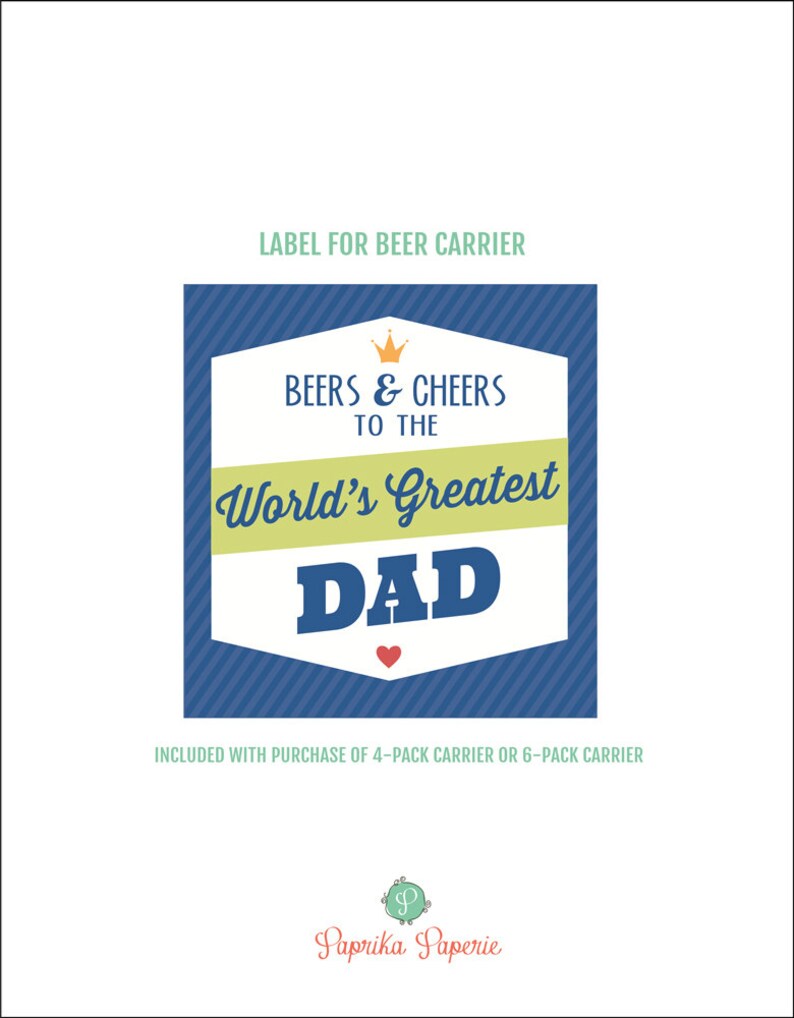 Fathers Day Beer Labels Gift for Dad Fathers Day Gift for - Etsy