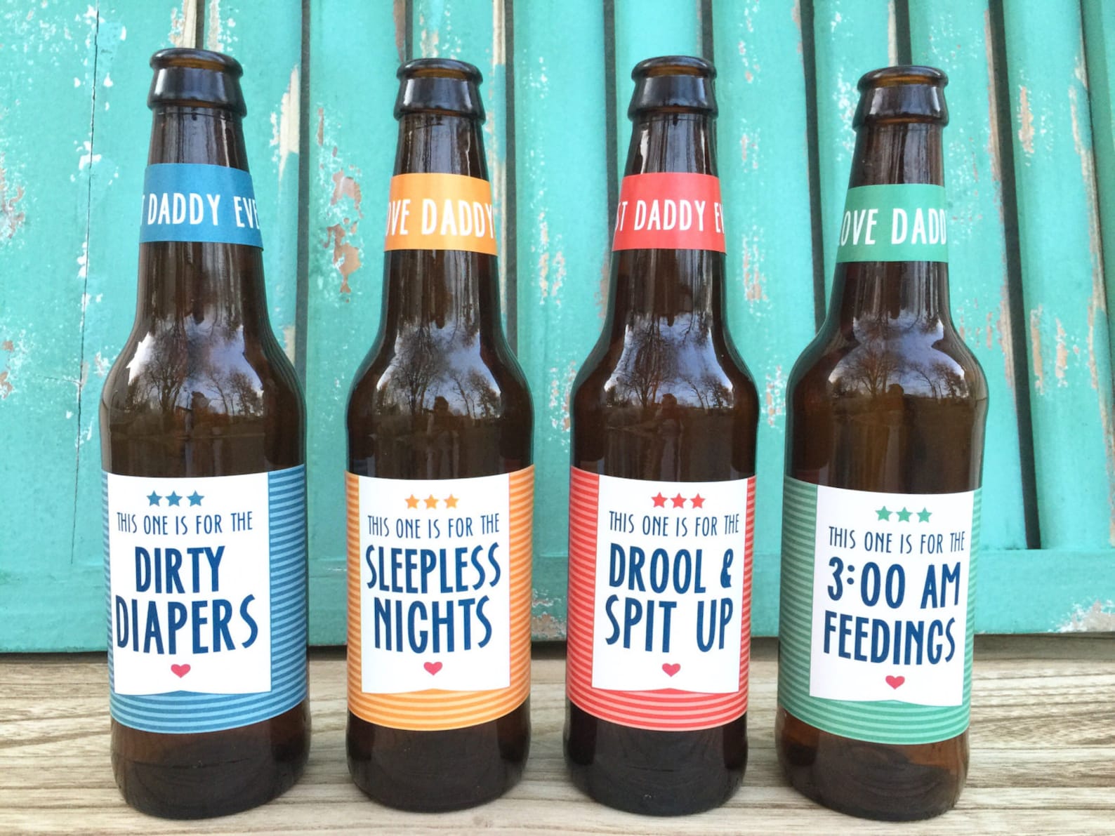 First Time Dad Beer Labels Fathers Day Gift for Daddy to Be New Dad ...
