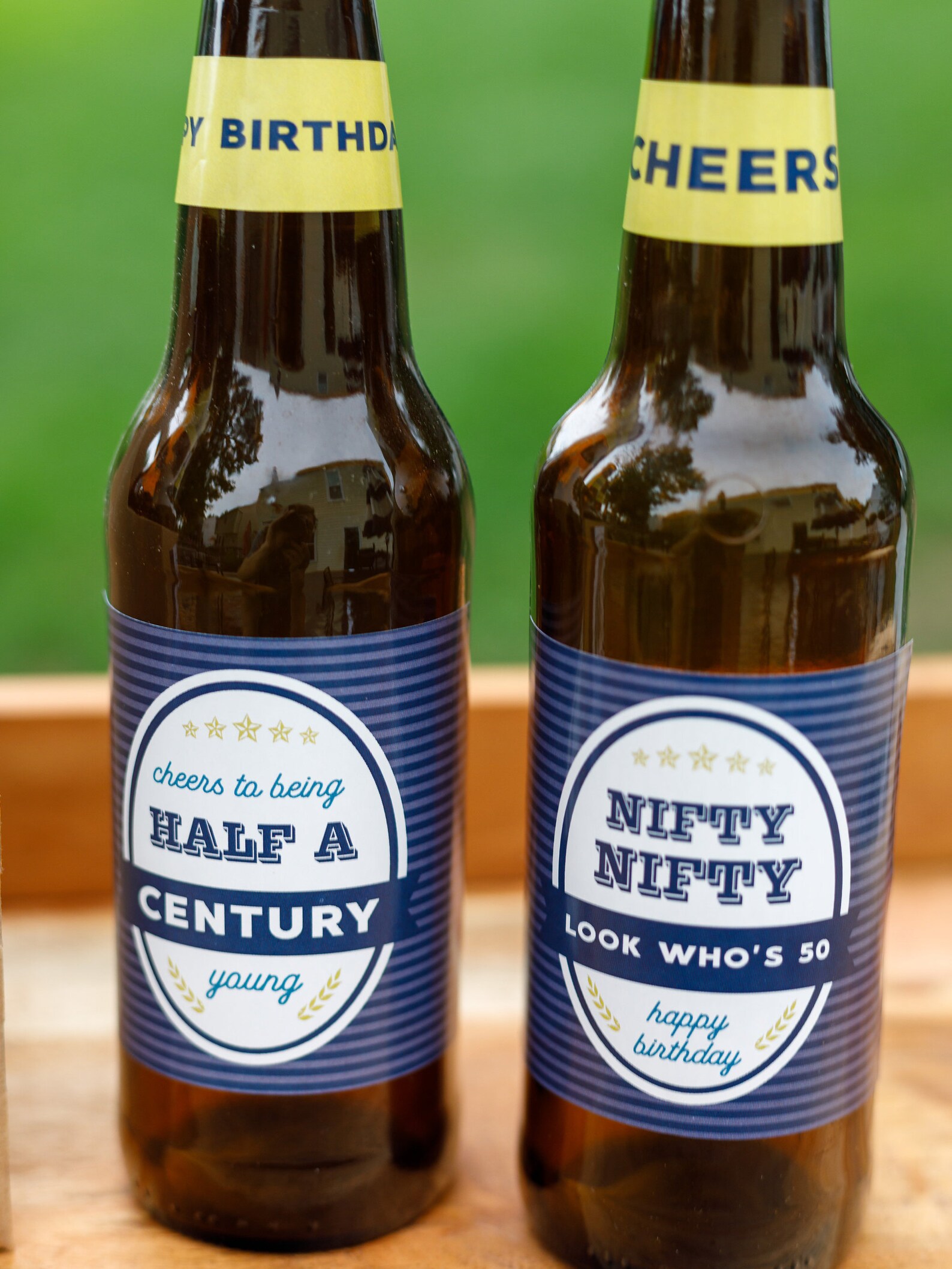 50th Birthday Gift, Custom Beer Bottle Labels, Cheers and Beers to 50 ...