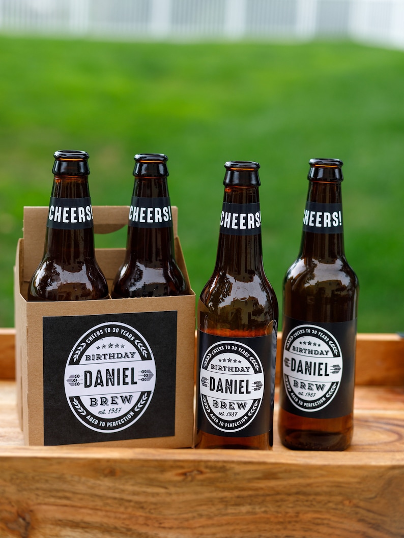 Birthday Beer Labels Birthday Party Favors Gift for Beer - Etsy