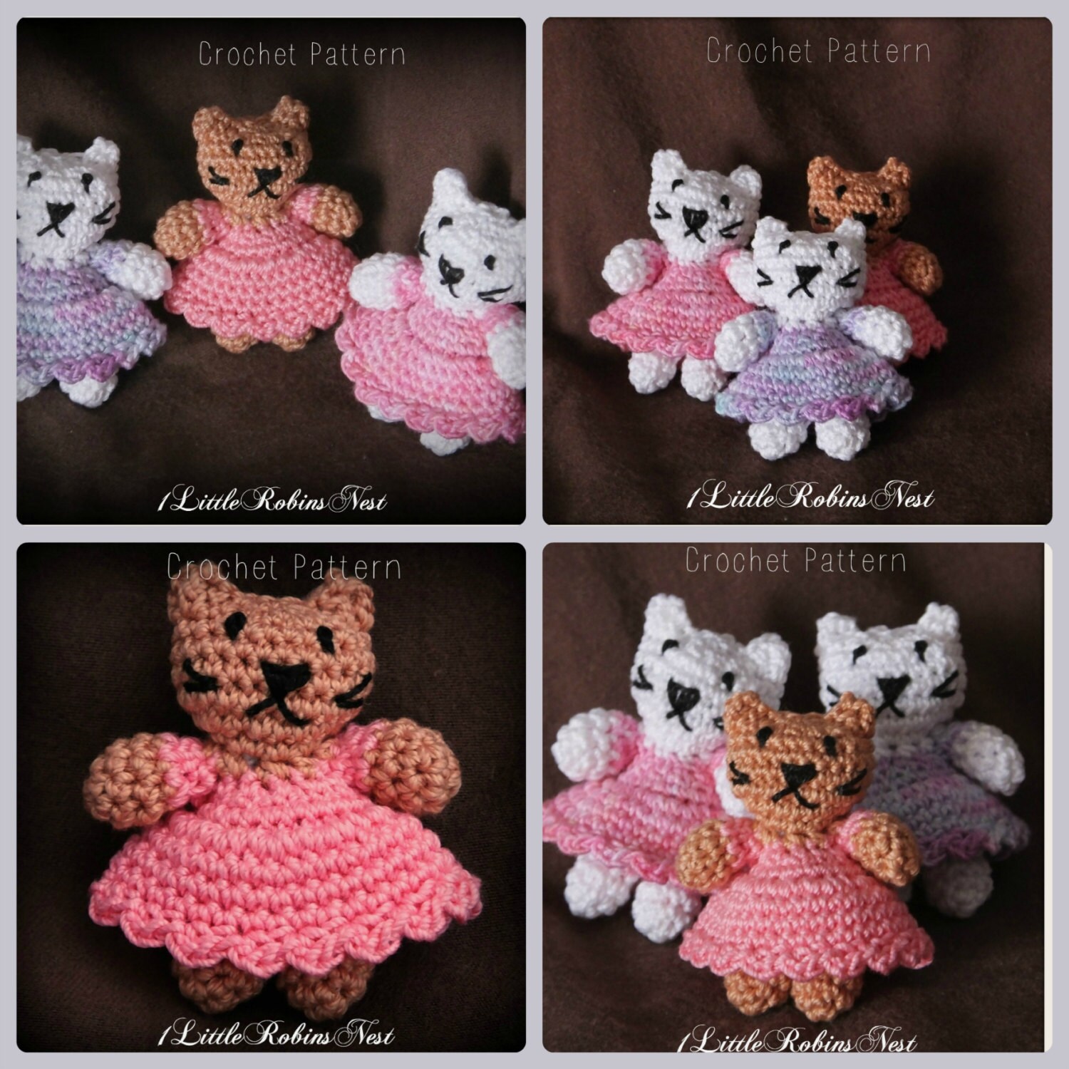 CROCHET PATTERN: Little Miss Kitty Amigurumi Crochet Pattern, Mini ...