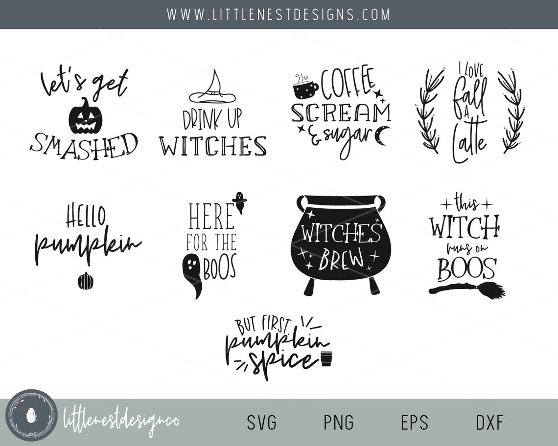 Fall and Halloween Mug and Drinking SVG Bundle Fall SVG | Etsy