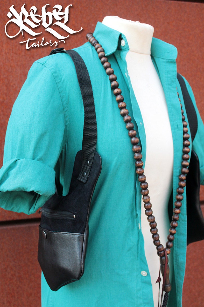 Double Holster BLACK SPLIT LEATHER - Etsy