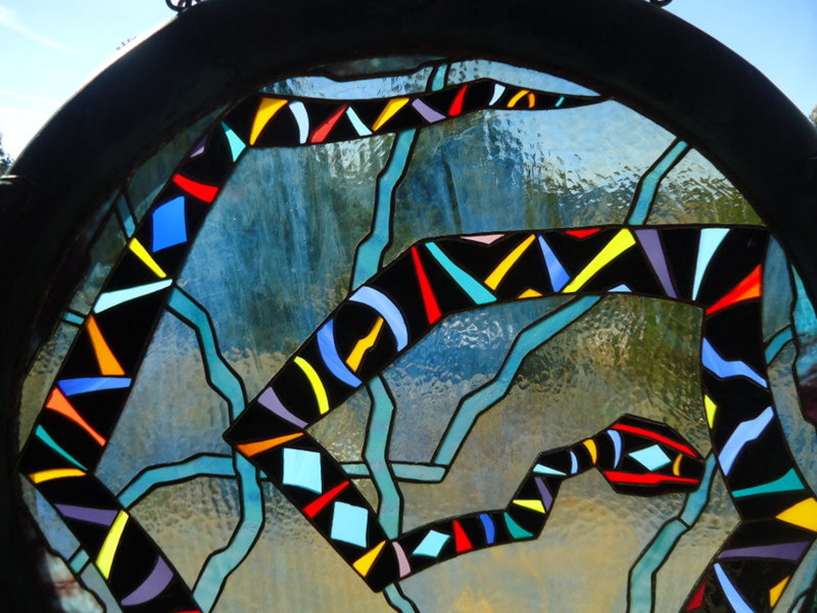 From the Collection of the Artist Craig Young"spiritual Snake"stained ...