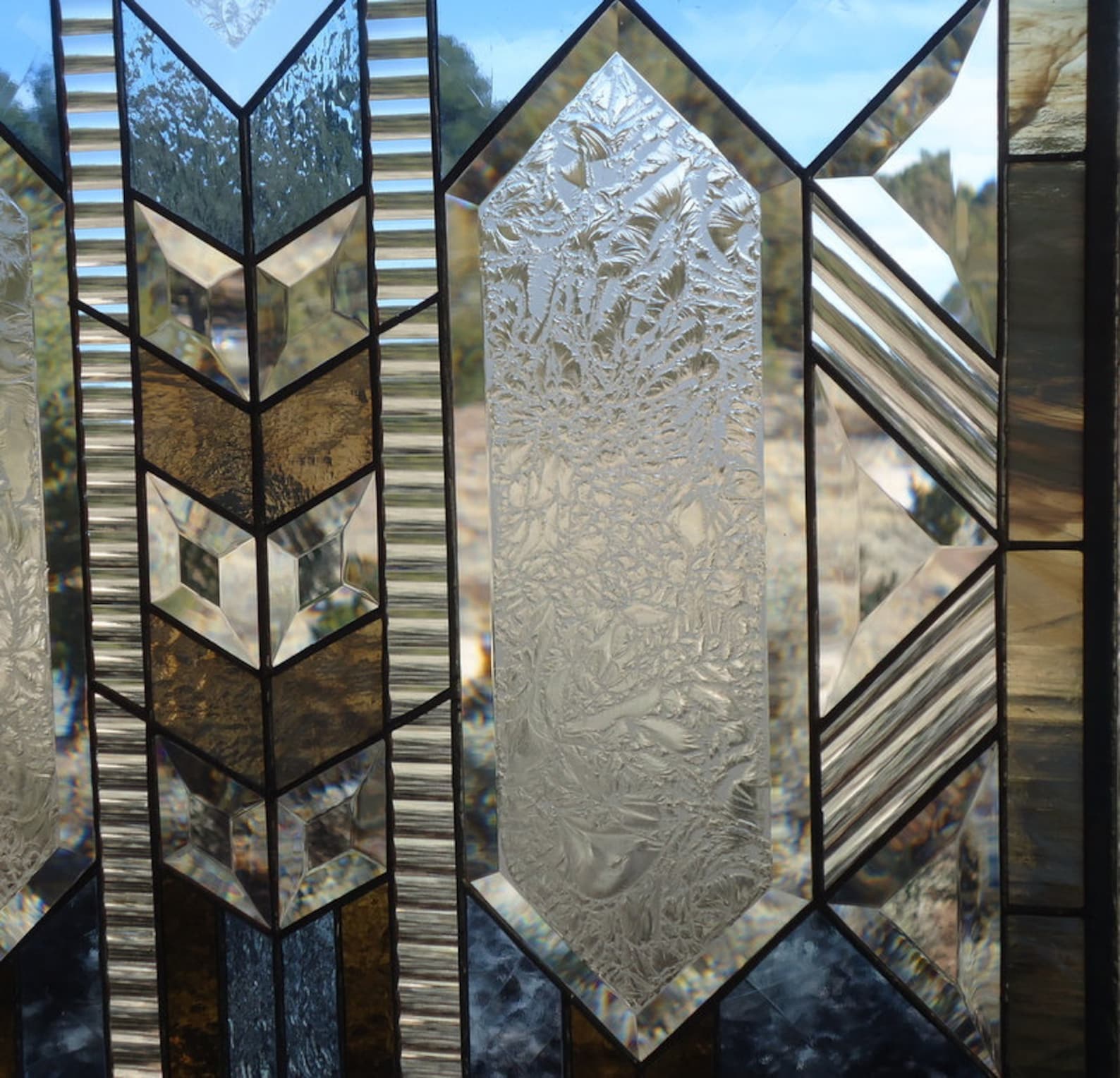 Stained glass window PRAIRIE PERFECTION FLW style | Etsy