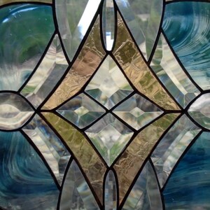 Stained Glass Window Panel'north Star Beveled Glass - Etsy