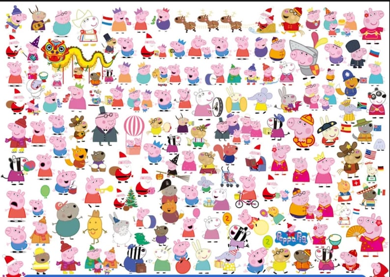 Peppa Pig Characters Cartoon Moovie svg-png-pdf Tshirt Shirt Hoodie ...
