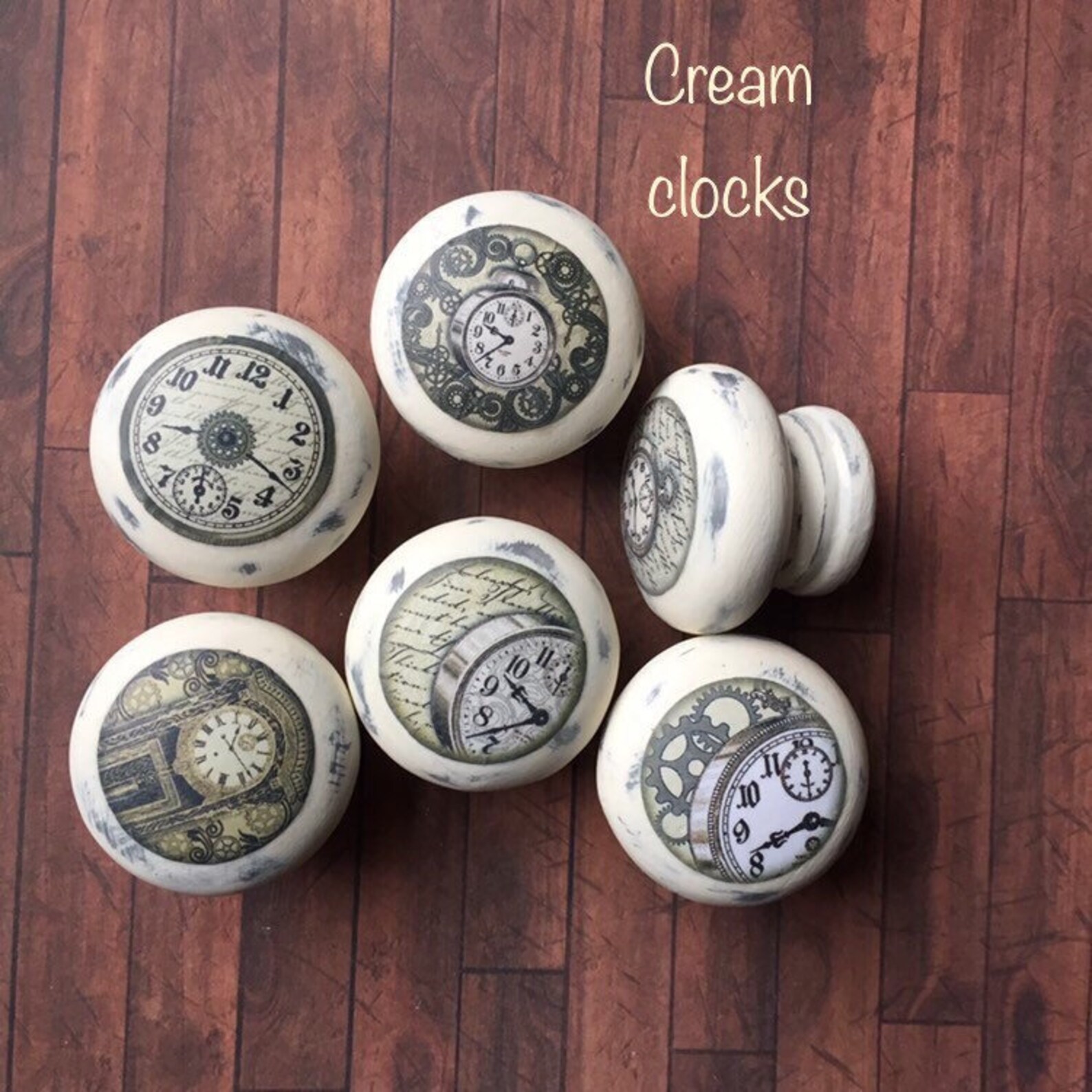 Steampunk Handles Decoupaged Drawer Knobs Steampunk Decor - Etsy