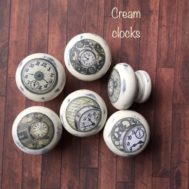 Steampunk Handles Decoupaged Drawer Knobs Steampunk Decor - Etsy