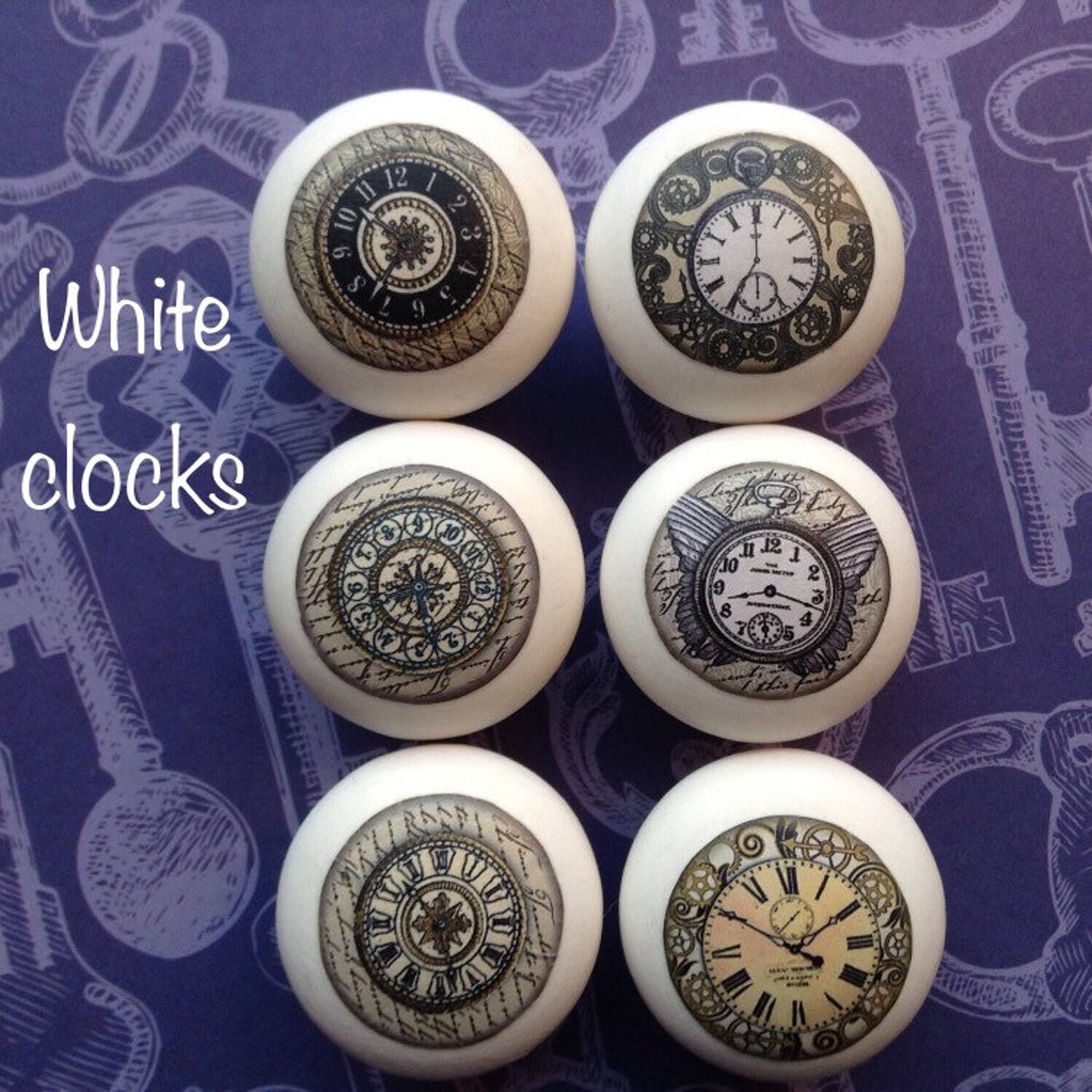 Steampunk Handles Decoupaged Drawer Knobs Steampunk Decor - Etsy