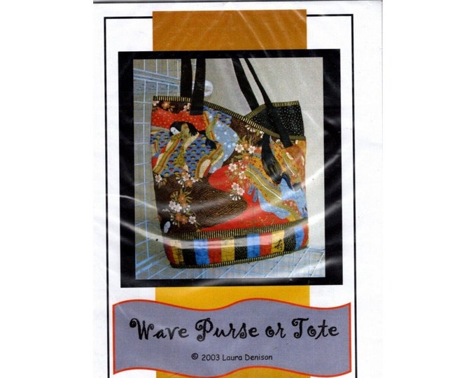 Wave Purse and Tote Bag Sewing Pattern, by Laura Denison Design Uncut - Etsy