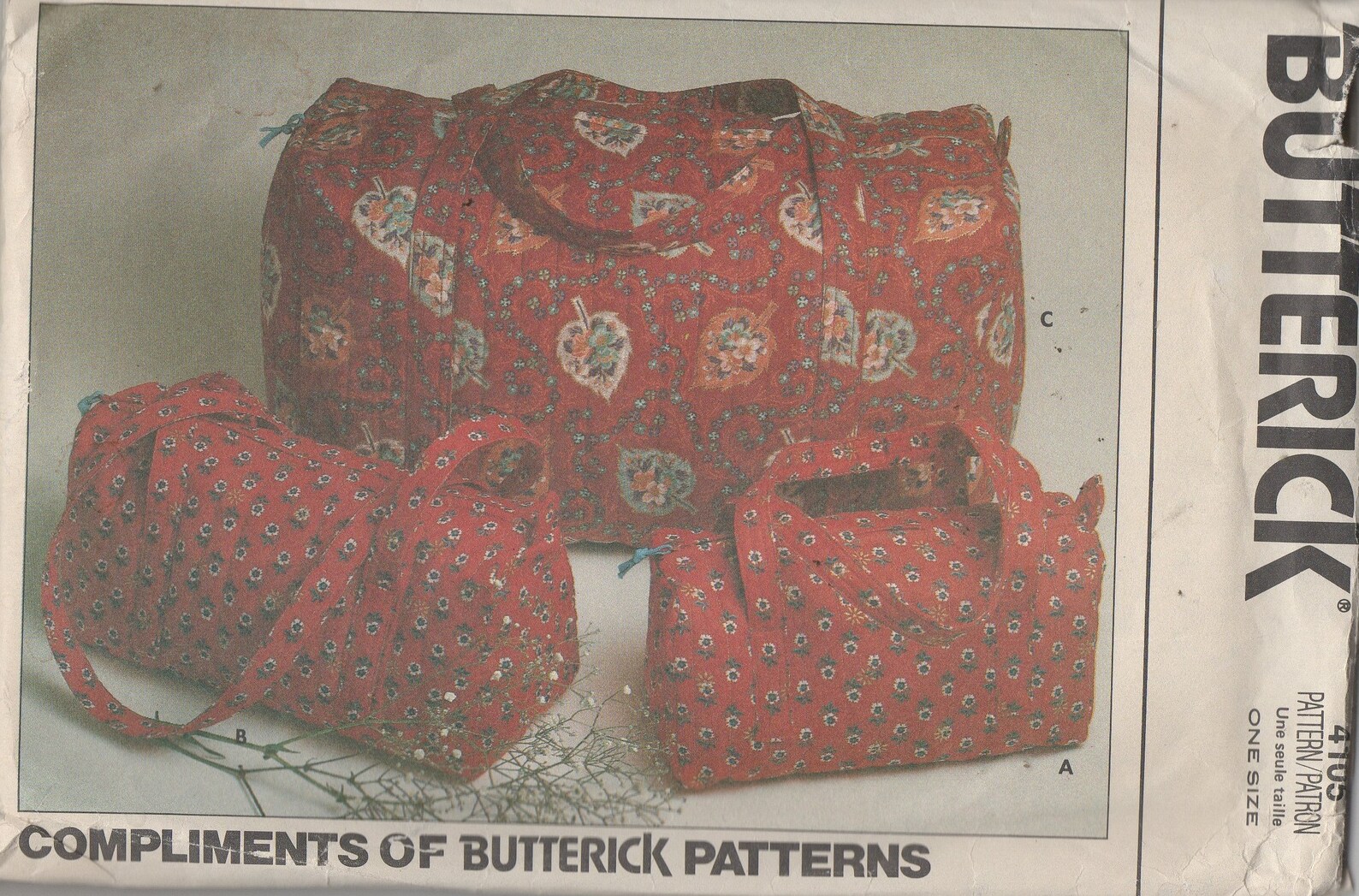 Shaped Tote Bag Sewing Pattern, Butterick 4105 Uncut - Etsy